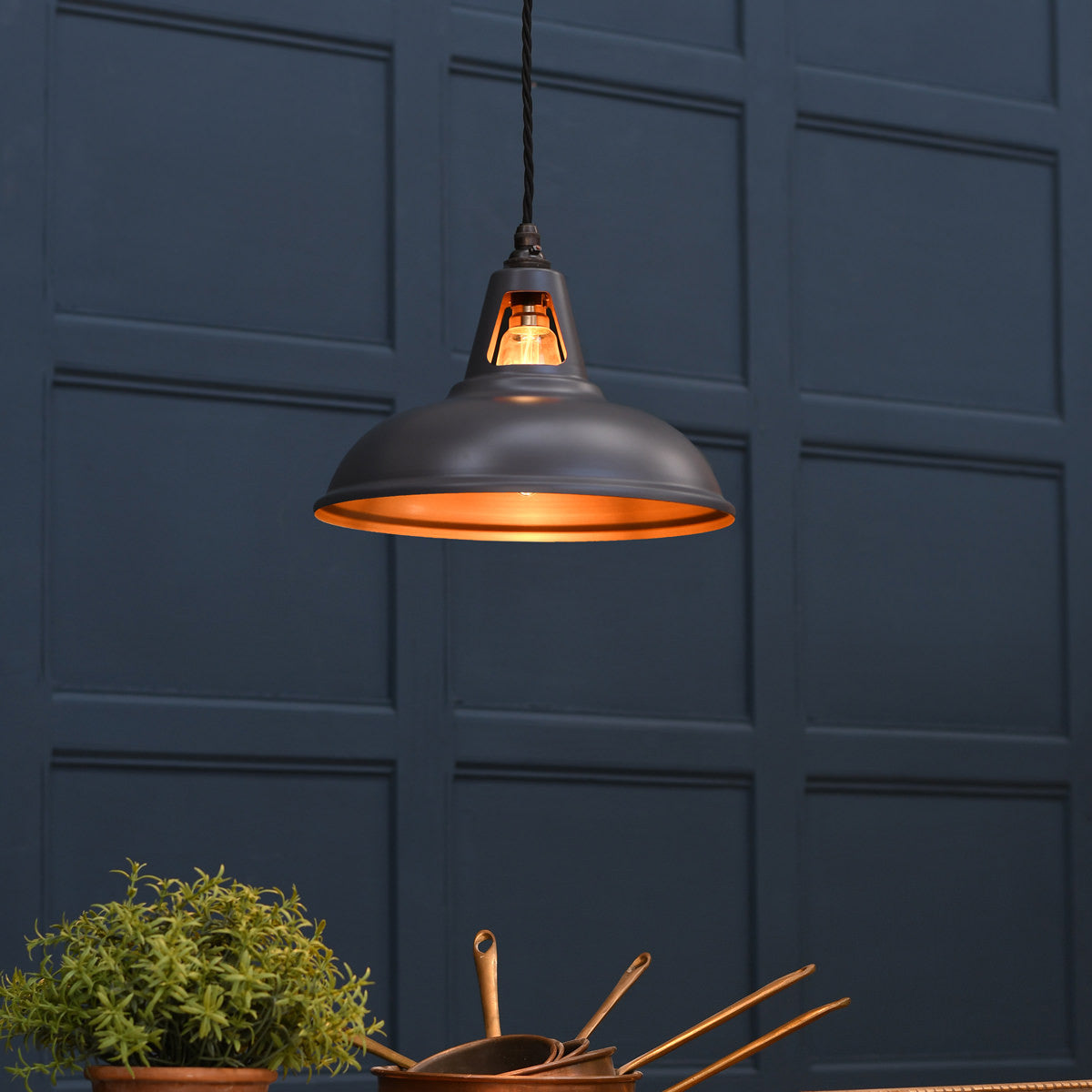 Fusion - Matt Dark Grey & Copper – Artifact Lighting